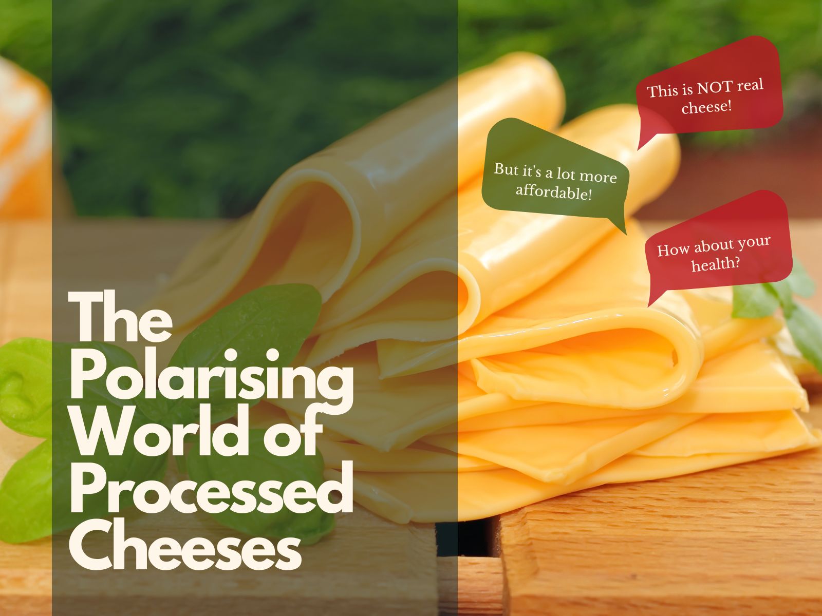 The Polarising World of Processed Cheeses (FDA Definitions)